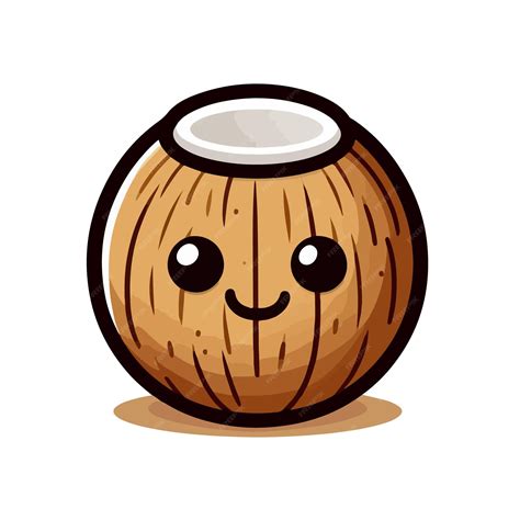 Premium Vector Coconut Character Cute Ai Generated Image