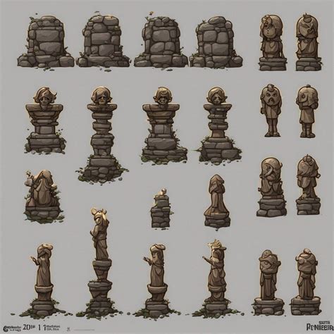 Sprite Sheet Statue Game Asset 2d By Vahidras On Deviantart