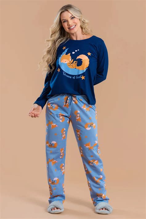 Pijama Feminino Inverno Até 5x Sem Juros Caeju