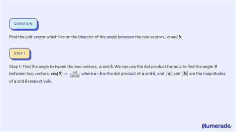 ⏩solved Find The Unit Vector Which Lies On The Bisector Of The Angle