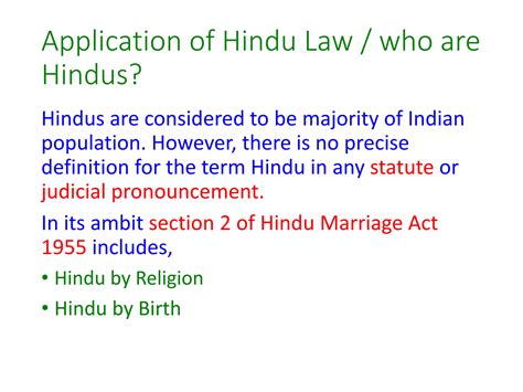 Application Of Hindu Law Pptx