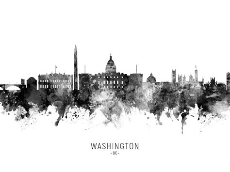 Washington Dc Skyline Digital Art By Michael Tompsett Fine Art America