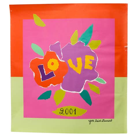 Yves Saint Laurent Ysl Original Love 2001 Poster For Sale At 1stdibs