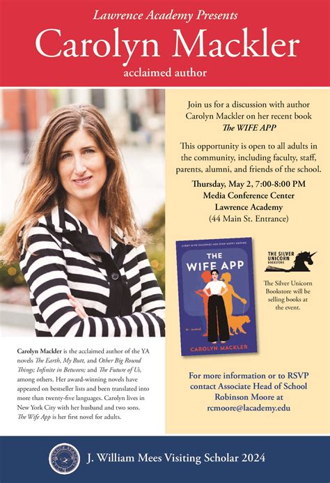 Visiting Scholar Author Carolyn Mackler Aisne