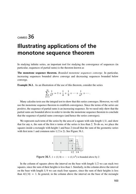 Illustrating Applications Of The Monotone Sequence Theorem Chapter 36 Cameos For Calculus