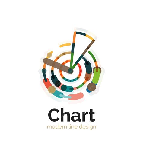 Premium Vector Thin Line Chart Logo Design Graph Icon Modern Colorful
