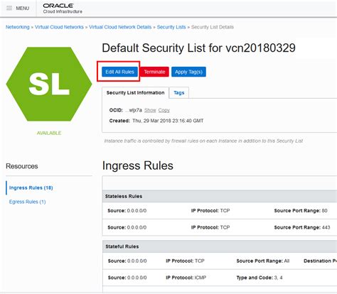 Setting Up Security Rules For Oracle Cloud Infrastructure Accounts