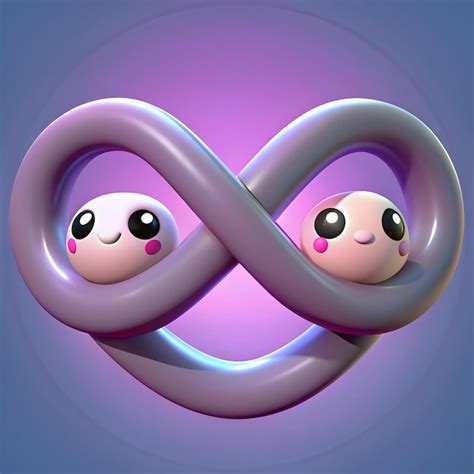Cute Cartoon Characters Trapped In An Infinity Symbol Perfect For Social Media Posters Or