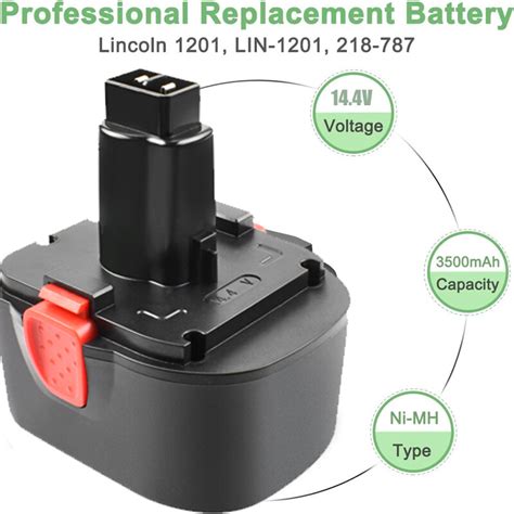 12v For Lincoln Powerluber 4000mah Battery 12 Volt Grease Gun Lin 1201
