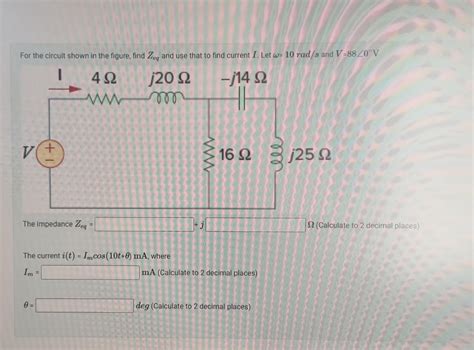Solved For the circuit shown in the figure, find Zeq and use | Chegg.com