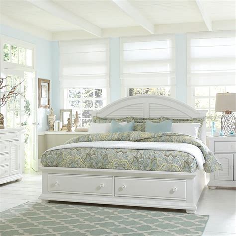 Summer House I King Storage Bed Dresser And Mirror Night Stand Stahl
