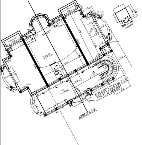 Ground Floor Plan Of The Mosque With Details In Autocad 2d Drawing Cad File Dwg File
