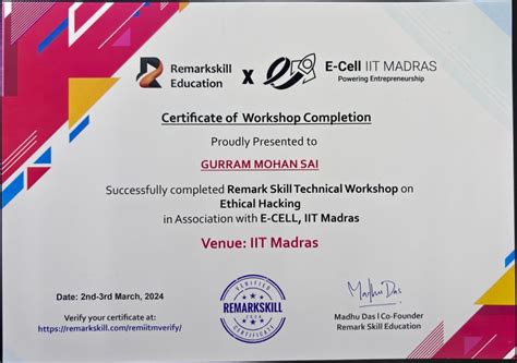 Ethicalhacking Cybersecurity Iitmadras Learning Workshopexperience