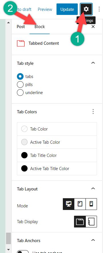 How To Create Horizontal Tabs In WordPress