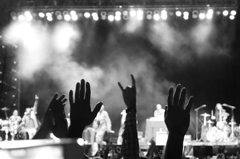 Rocknroll Black And White Photography Concert