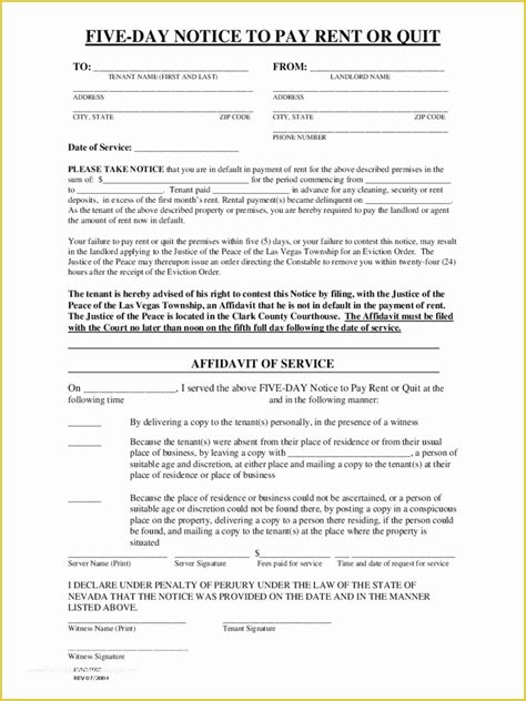 Free Pay Or Quit Notice Template Of Notice To Pay Or Quit Form 49 Free