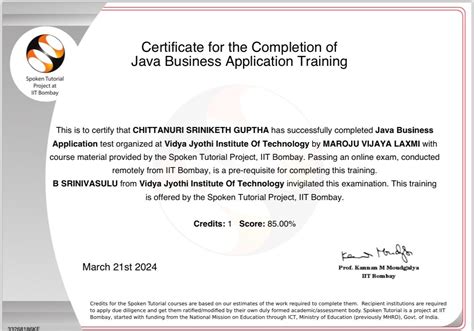 Java Business Application Training Spoken Tutorial Project Iit