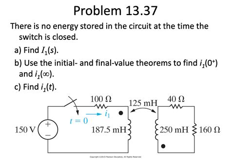 solved problem 13 37there is no energy stored in the circuit