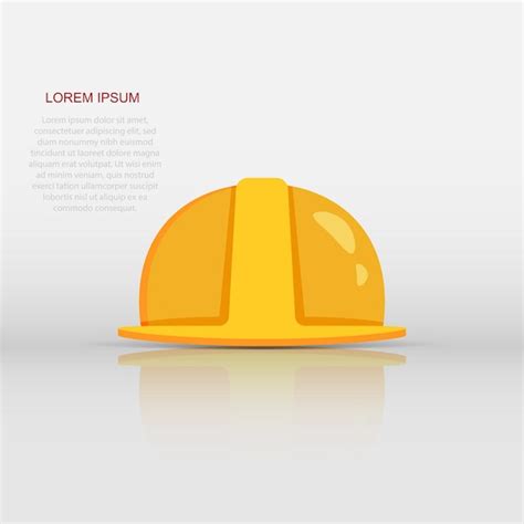 Premium Vector Construction Helmet Icon In Flat Style Safety Cap