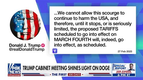 Trump Says Tariffs Will Go Into Effect March 4 After Unacceptable Fentanyl Levels Fox News Video