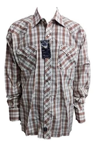 Rodeo Carte Camisa Cuadro Blanco Hombre Vaquera Manga Larga Meses Sin