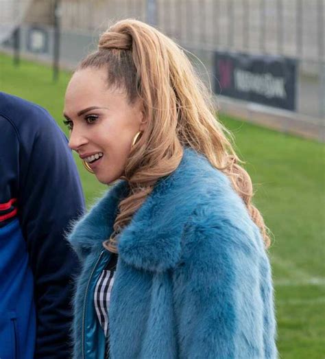 Keeley Jones Ted Lasso Blue Fur Jacket Juno Temple Fur Jacket