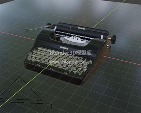 Blender 打字机3d模型素材资源免费下载 Blender3d模型库