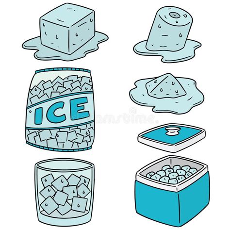 Vector Set Of Ice Stock Vector Illustration Of Illustrate 117608434