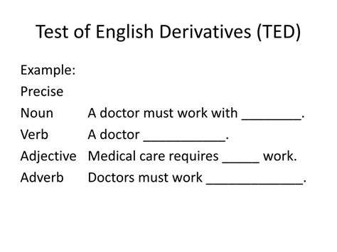 Ppt Derivative Word Forms What Do Learners Know Schmitt N