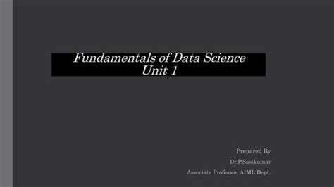 Data And Analytics Ppts And Documents Slideshare