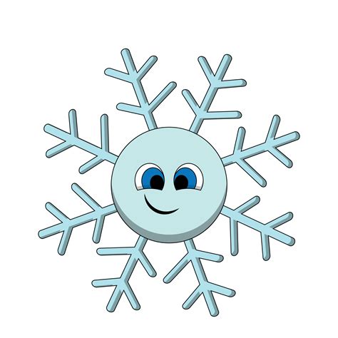 Cute Cartoon Snowflake Draw Illustration In Color 7165394 Vector Art