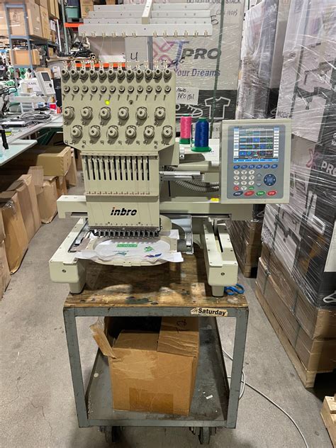 12 Needle Commercial Embroidery Machine Inbro Ib C 1201 Ebay