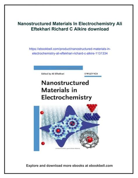 Nanostructured Materials In Electrochemistry Ali Eftekhari Richard C Alkire Pdf