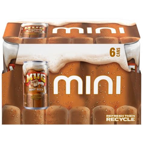 Mug Root Beer Soda Pop Mini Cans 6 Ct 7 5 Fl Oz Kroger
