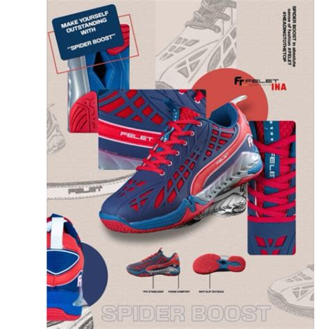 輝厲felet Spider Boost 蜘蛛鞋 側面抗扭加強 羽球鞋 蝦皮購物