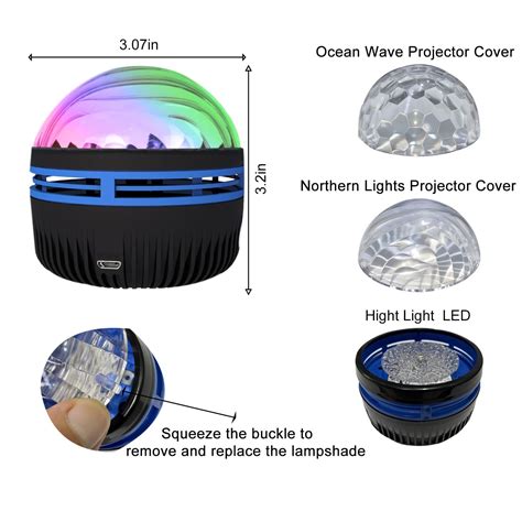 2 In 1 Northern Lights And Ocean Wave Projector