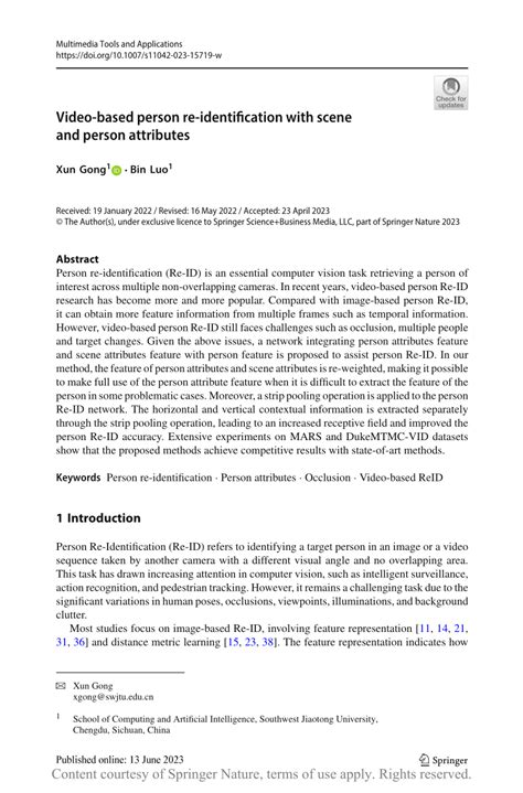 Video Based Person Re Identification With Scene And Person Attributes