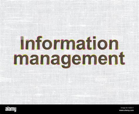 Information Concept Information Management On Fabric Texture