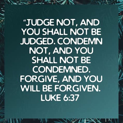 Judge Not And You Shall Not Be Judged