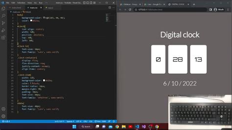 Asmr Programming Coding A Digital Clock No Talking Youtube
