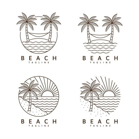 Beach Line Vector Art Icons And Graphics For Free Download