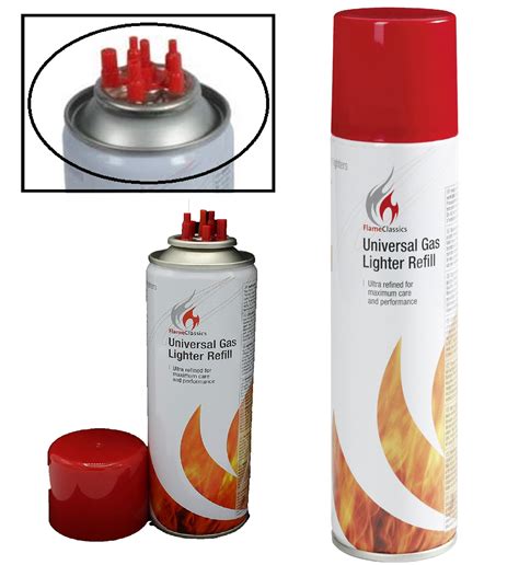 Universal Butane Gas Lighter Refill Spray 250ml Refills Lighters Valve Adapters Ebay