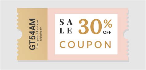 판매 바우처 할인 및 기프트 이벤트를 위한 쿠폰 디자인 분리 선과 식별 코드가 있는 정사각형 용지입니다 쇼핑 인증서 특별 제공 태그 벡터 프로모션 티켓 가격표에 대한 스톡