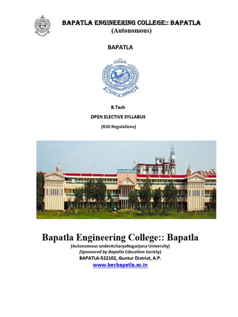 Open Elective Syllabus R20 Pdf Relational Database Databases