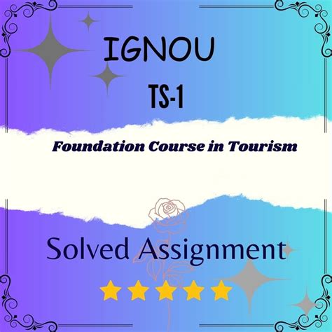 Ts 1 Solved Assignment Foundation Course In Tourism 2026