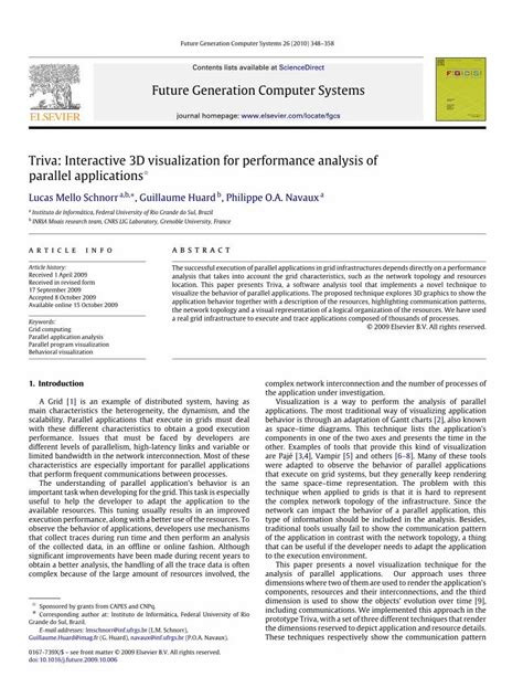 Pdf Triva Interactive 3d Visualization For Performance Analysis Of Parallel Applications
