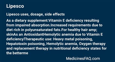 Lipesco Uses Dosage Side Effects Food Interaction And Faq