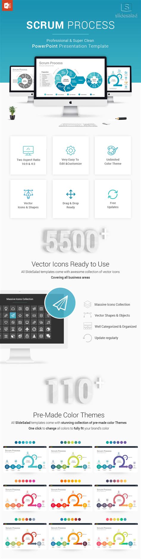 Scrum Process Powerpoint Presentation Template Slidesalad