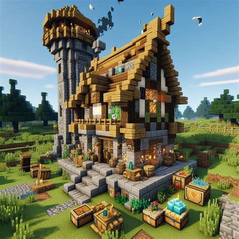 Cleric House Minecraft Houses Apothercary Jar Building Plan