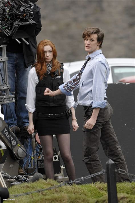 Karen Gillan And Matt Smith On The Set Of Doctor Who Doctor Who